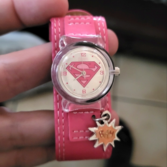 DC | Accessories | Vintage Pink Patent Leather Dc Superman Bam Girls ...